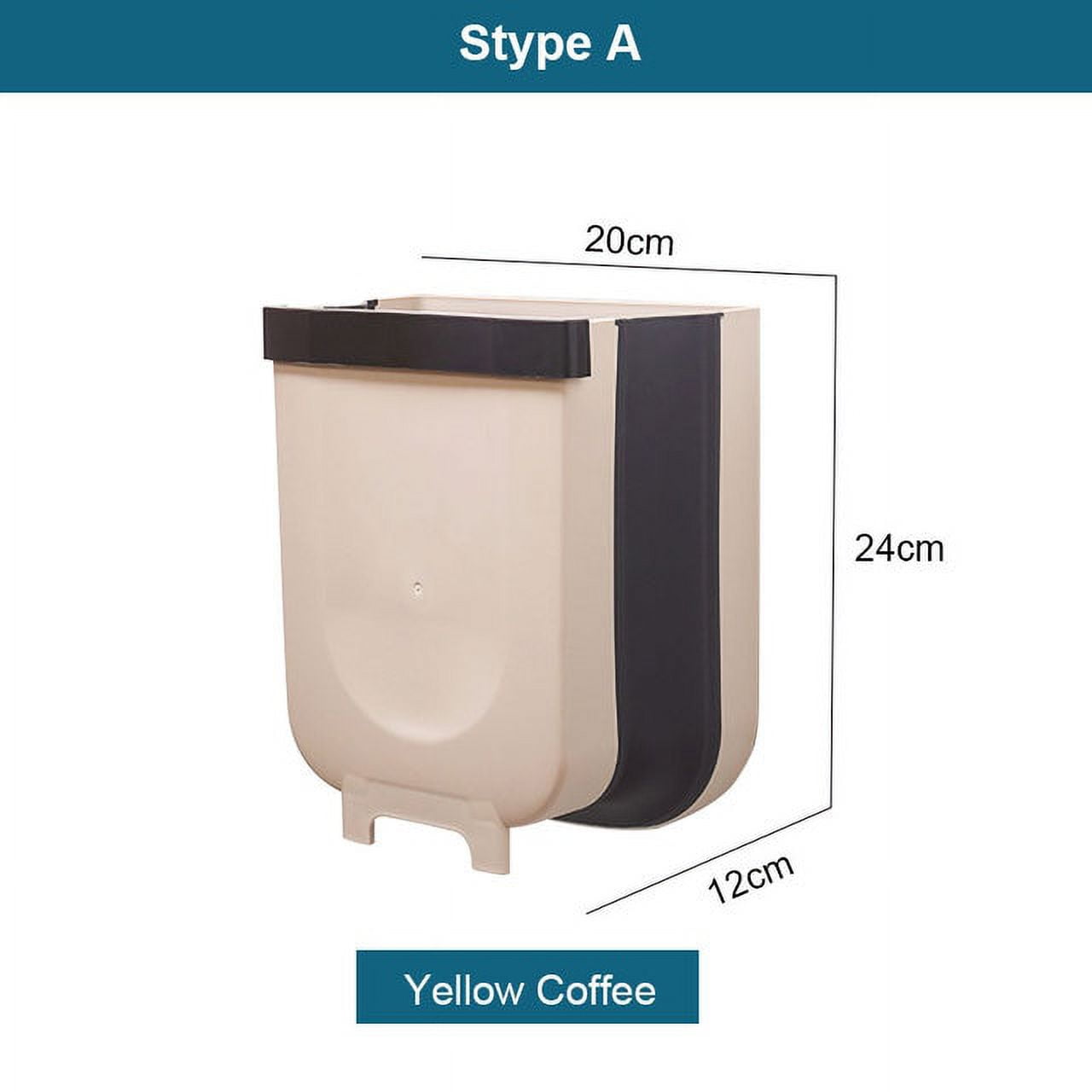 Folding Trash Can For Kitchen And Car Wall Mounted Waste Bin Kitchen ...