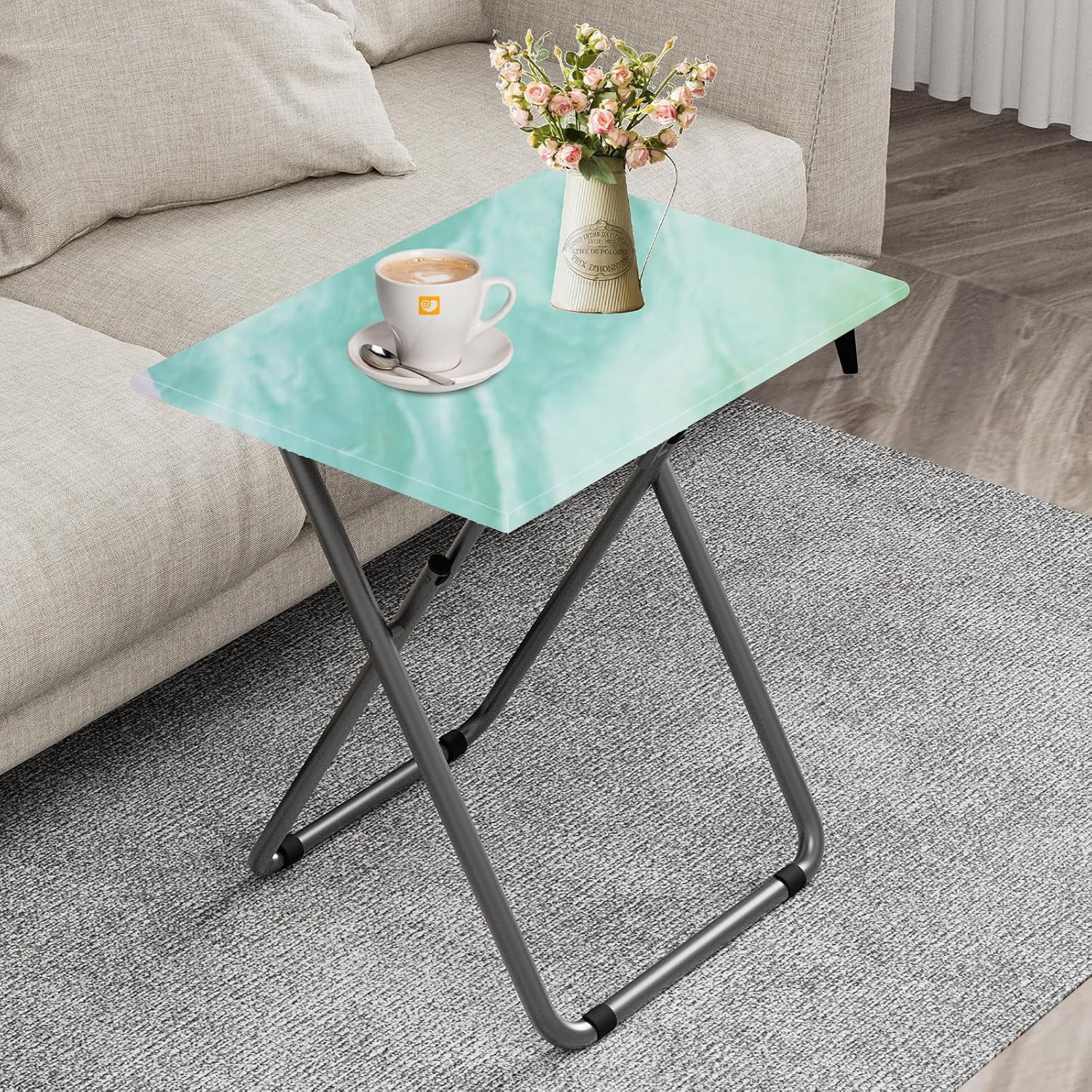 Folding Tray Table, Tv Dinner Tray Table, Foldable Snack Trays Table ...