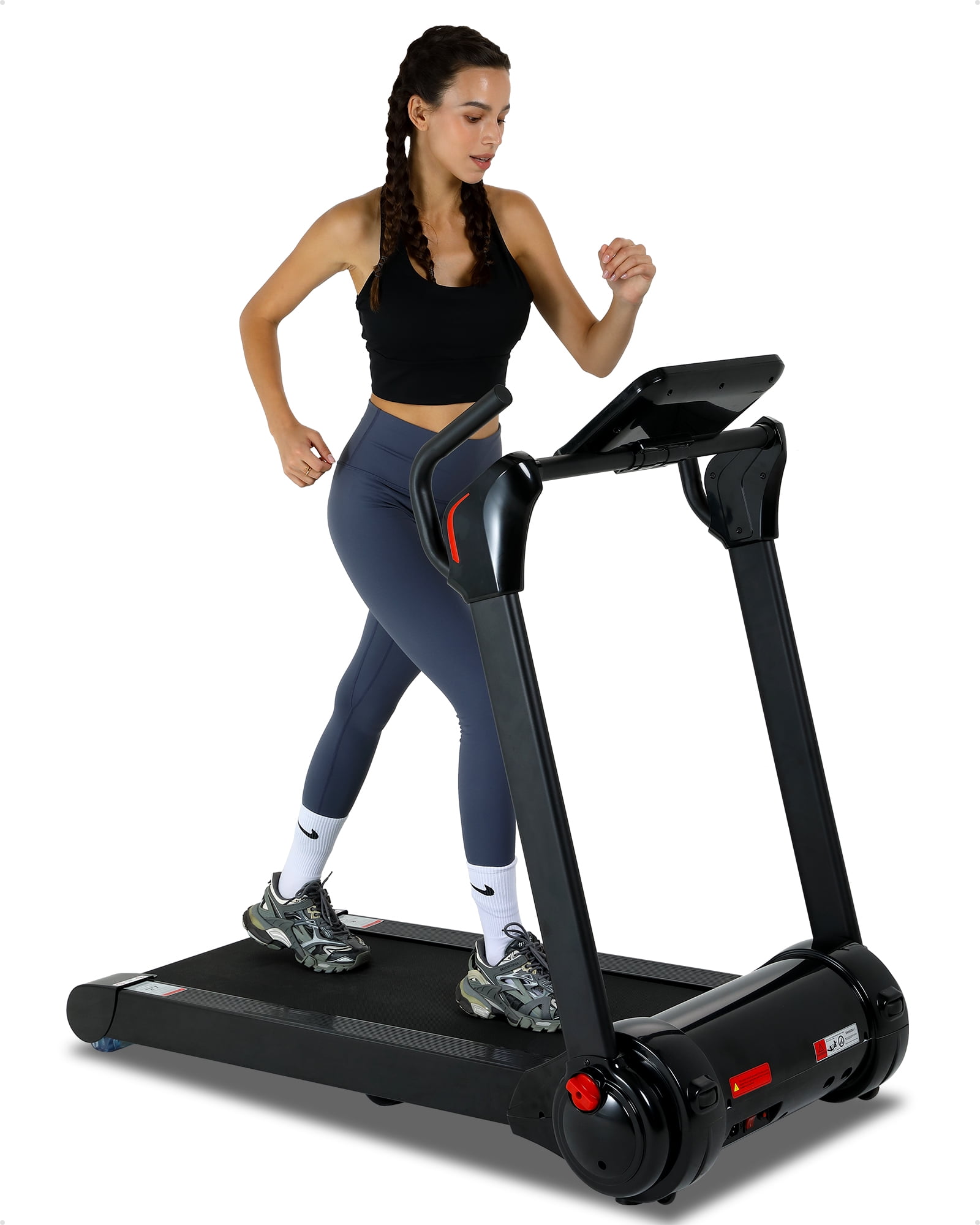 Folding Treadmill, [0.6-8.7MPH] [4.0Hp] [400LBS] Portable Treadmill ...