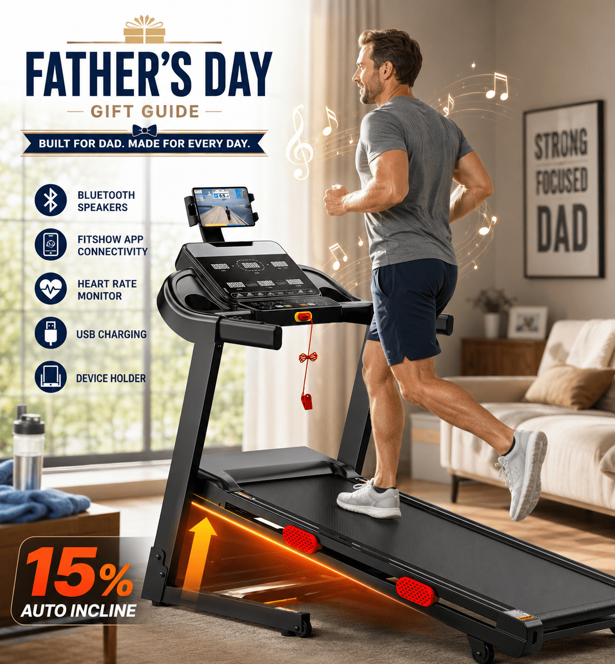 Folding Treadmill, 3.8 HP Foldable Treadmill for Home, Running ...