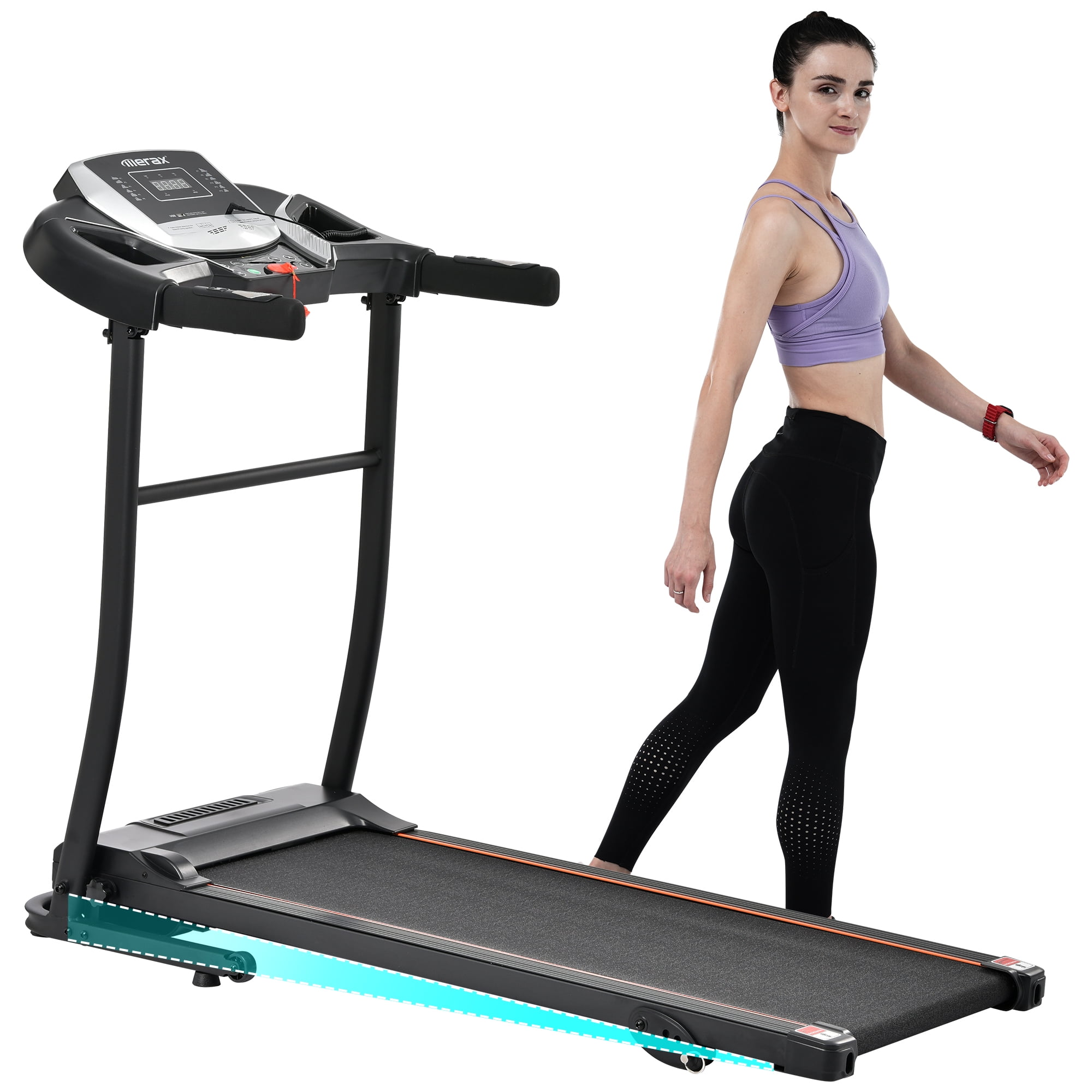 Folding Treadmill Electric Running Machine 2.5HP Motor 300LBS Weight ...
