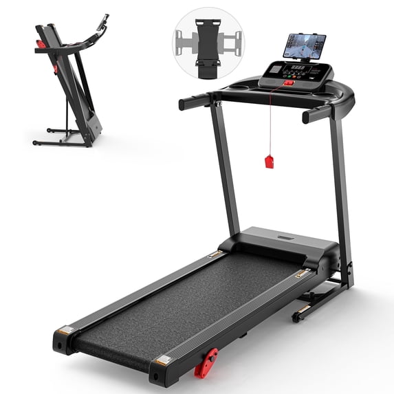 3HP Folding Treadmill for Home with Incline, Portable Foldable ...