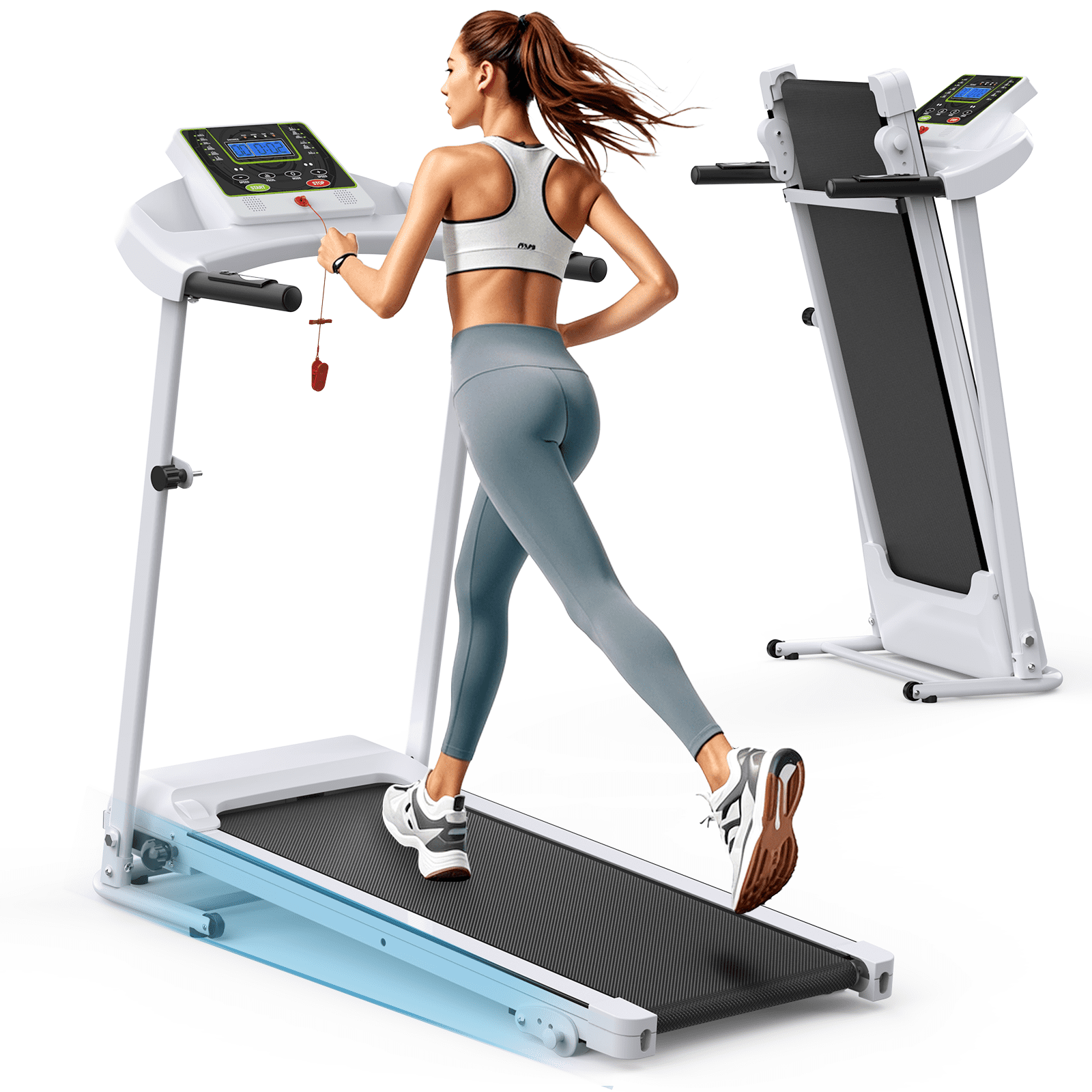 Folding Treadmill with Incline 2.5HP 12KM/H Electric Treadmill for Home ...