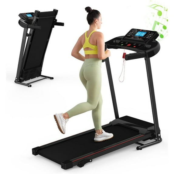 Folding Treadmill for Home Electric 2.5 HP Foldable Running Walking ...