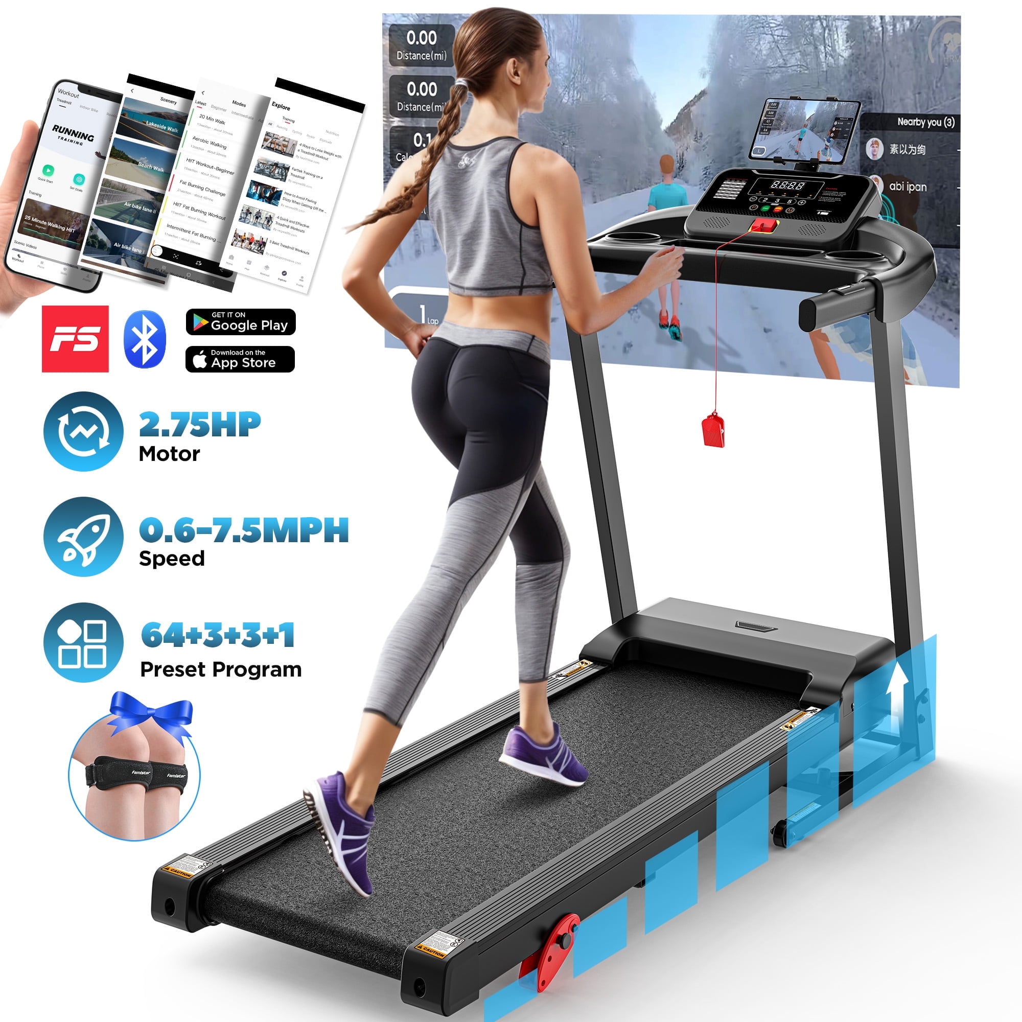 Famistar JK1607 Motorized Treadmill - Portable for Home Jogging ...