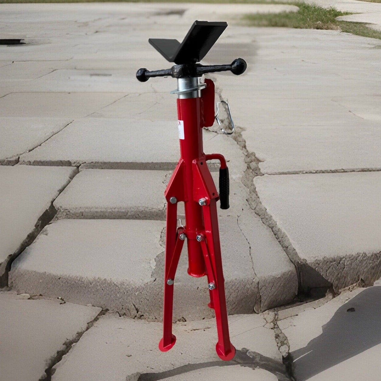 Folding Tripod Adjustable V-Head Pipe Stand 28-48 Inch For Steel Pipes ...