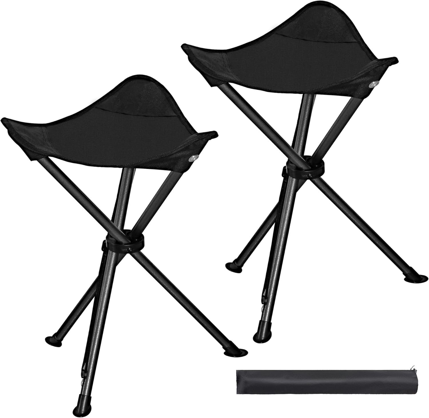 Folding Tripod Stools Portable Camping Stools 2 Pack Extra Tall for ...