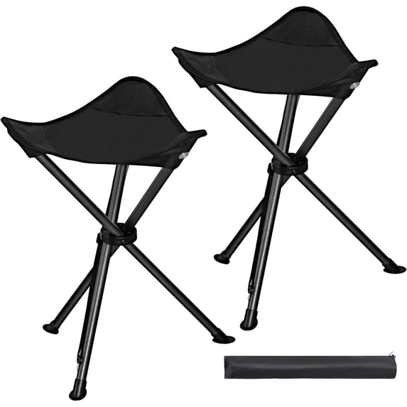 Folding Tripod Stools Portable Camping Stools 2 Pack Extra Tall for ...
