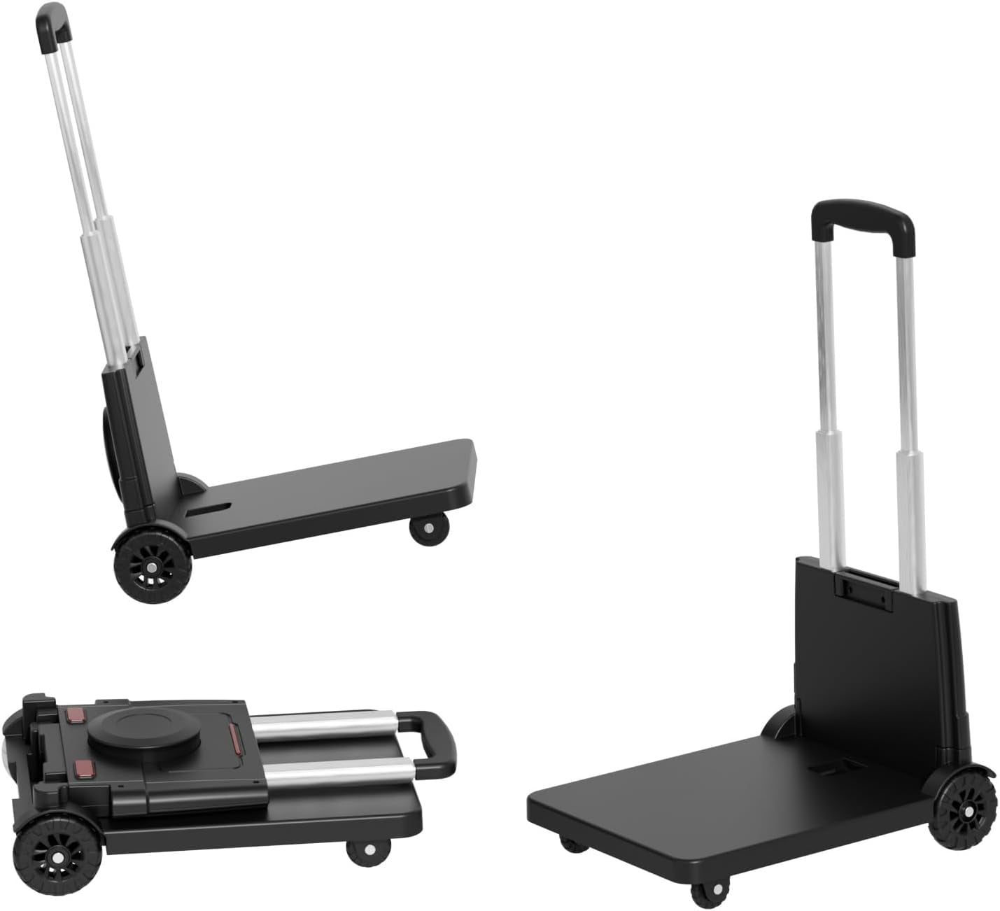 Folding Trolley for Moving, 330 Lbs Heavy Duty Luggage with 4 Wheel ...
