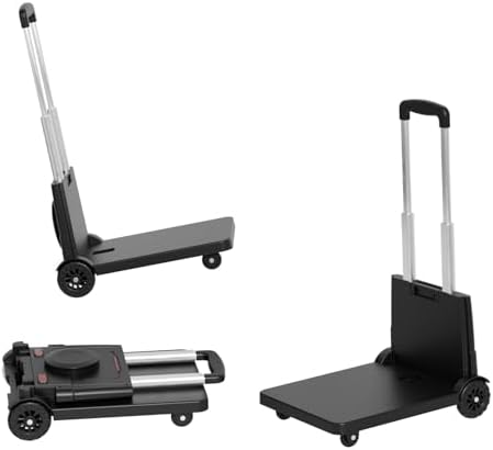 Folding Trolley for Moving, 330 lbs Heavy Duty Luggage,4 Wheel Foldable ...
