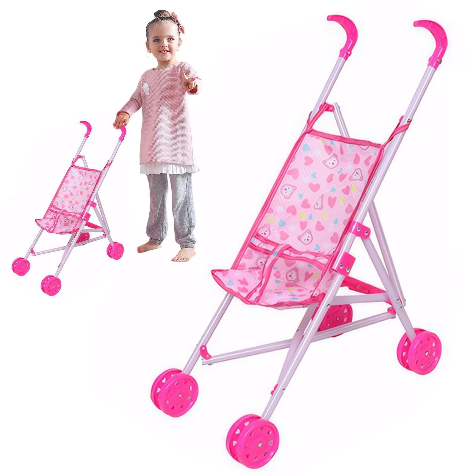 Folding Umbrella Doll Stroller for Children 2 Years Plus, Foldable Doll ...
