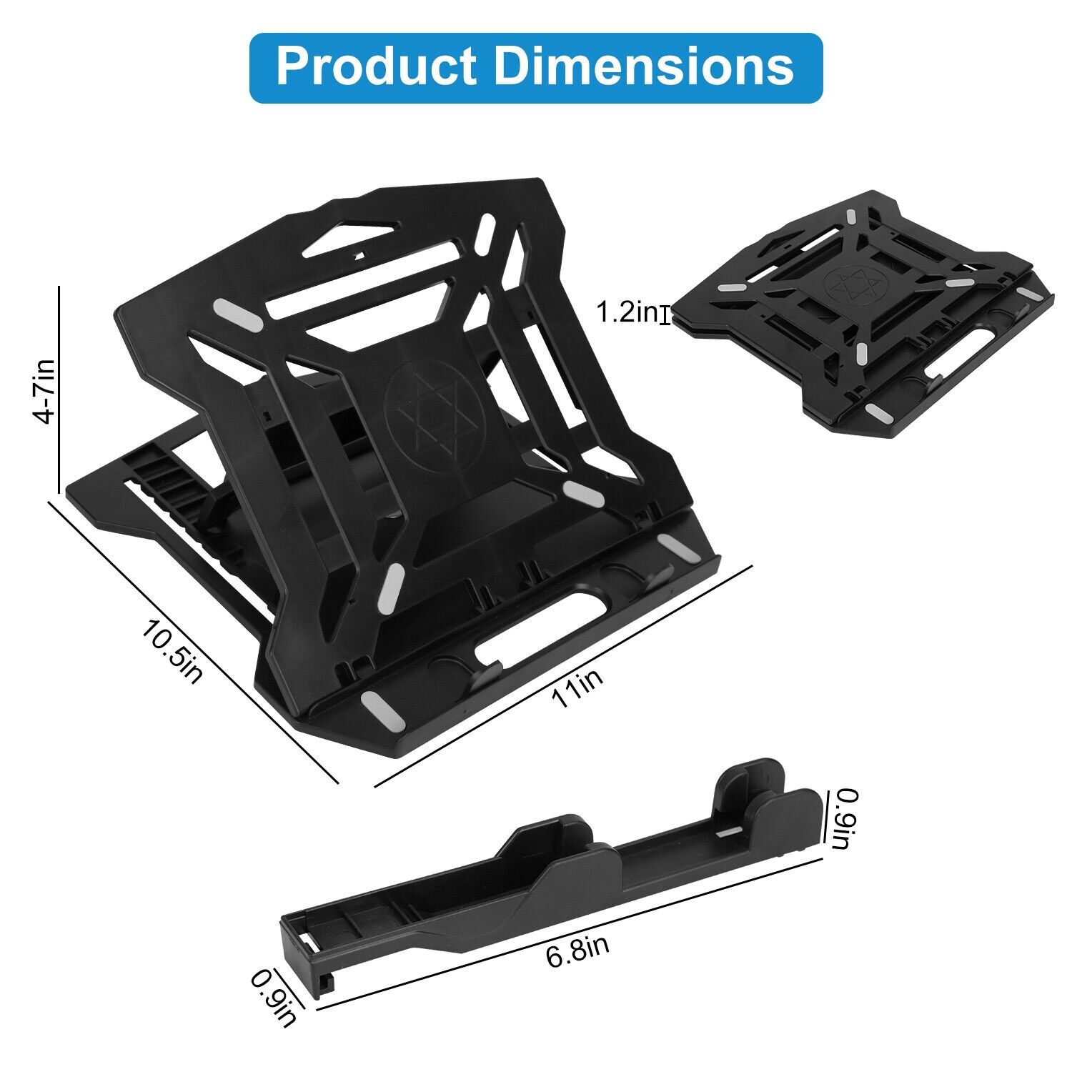 Folding Universal Laptop Stand Riser Portable Adjustable Computer ...