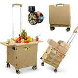 Folding Utility Cart Portable Rolling Crate Handcart with Magnetic ...