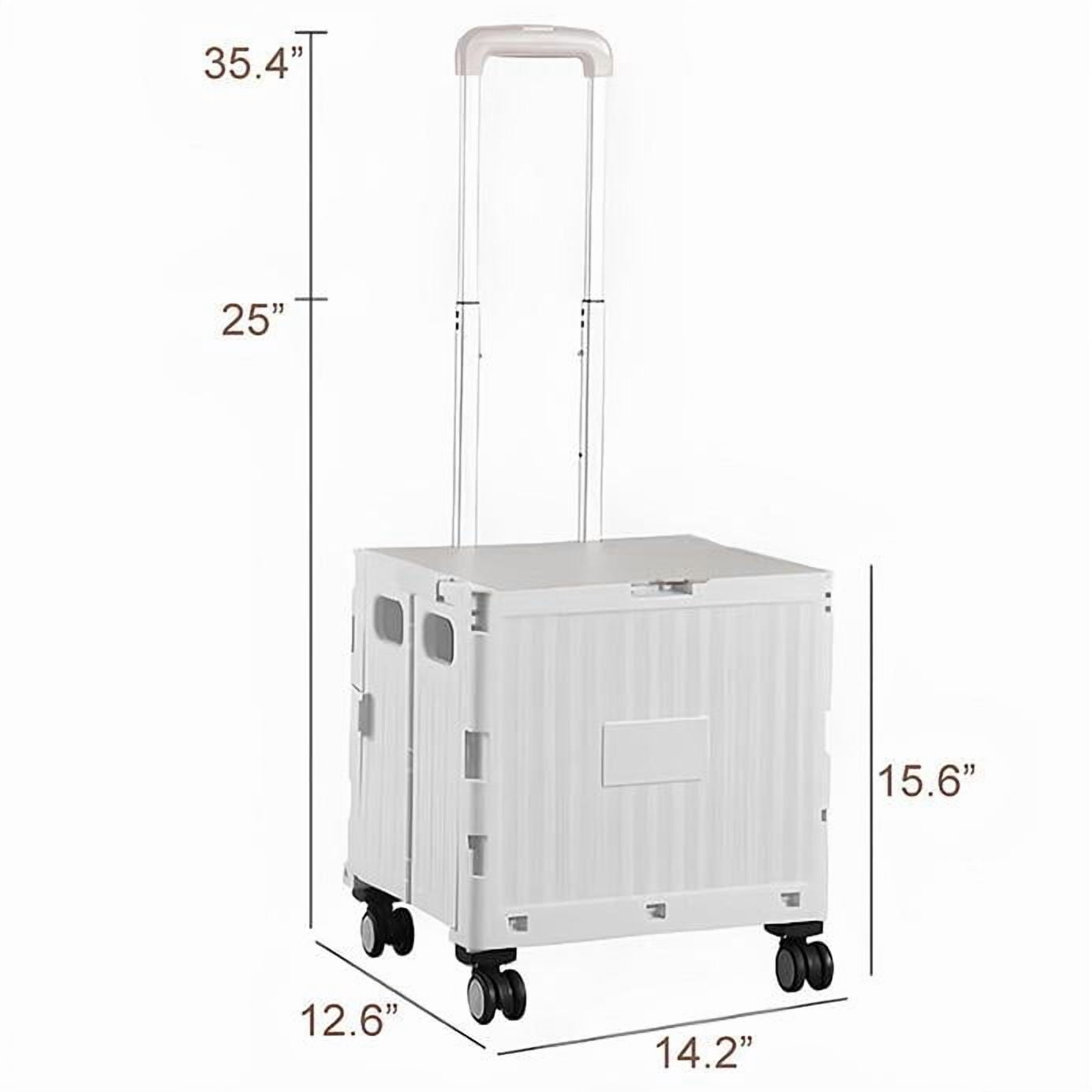 Folding Utility Cart Portable Rolling Crate Handcart Shopping Trolley ...