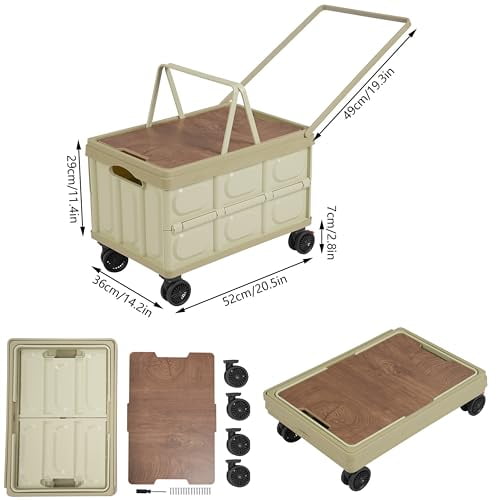 Folding Utility Cart Shopping Trolley Outdoor Camping Small Cart, Toy ...