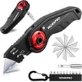 Folding Utility Knife, 2-in-1 Multitool Knife with Ratcheting ...