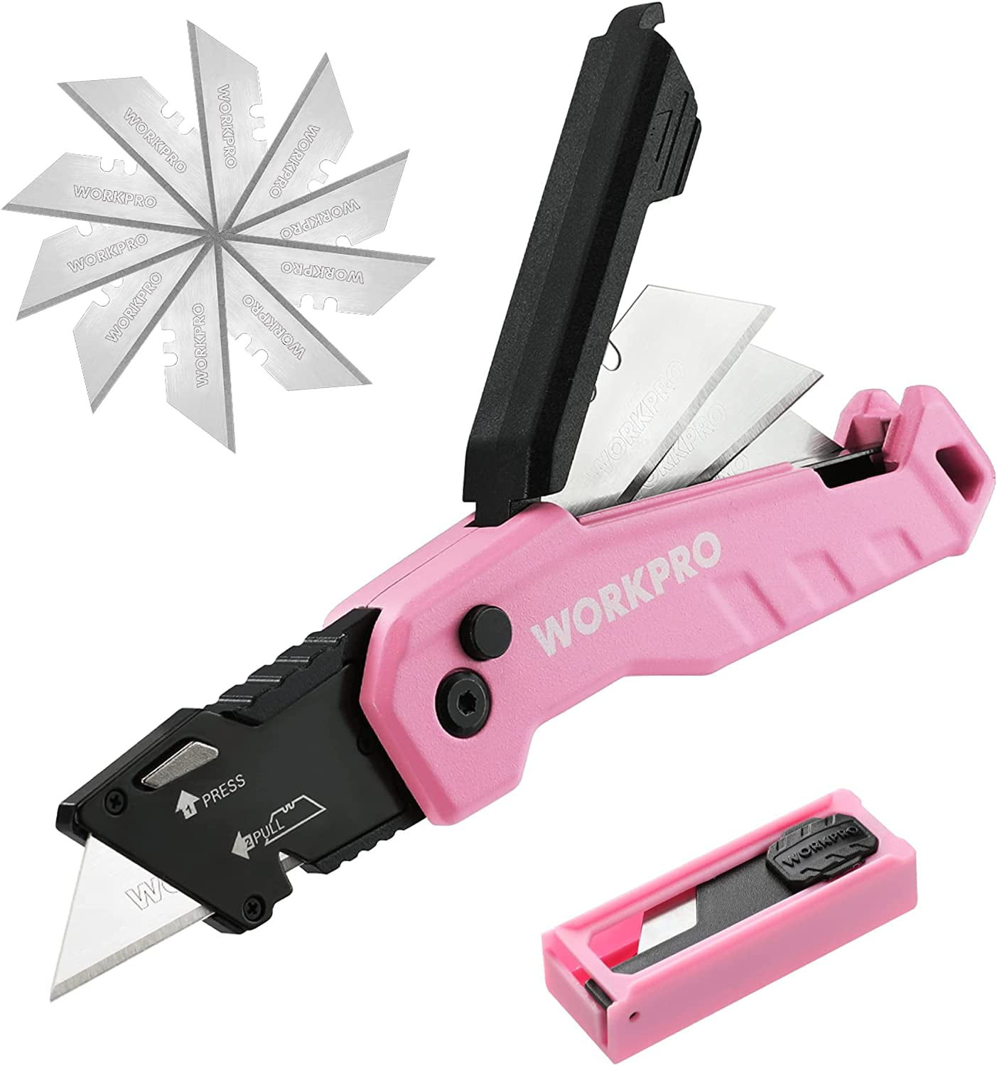 Folding Utility Knife, Quick Change Box Cutter, Razor Knife for Cartons ...