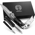Folding Utility Knife with Belt Clip, Heavy Duty Pocket Knife & Box ...