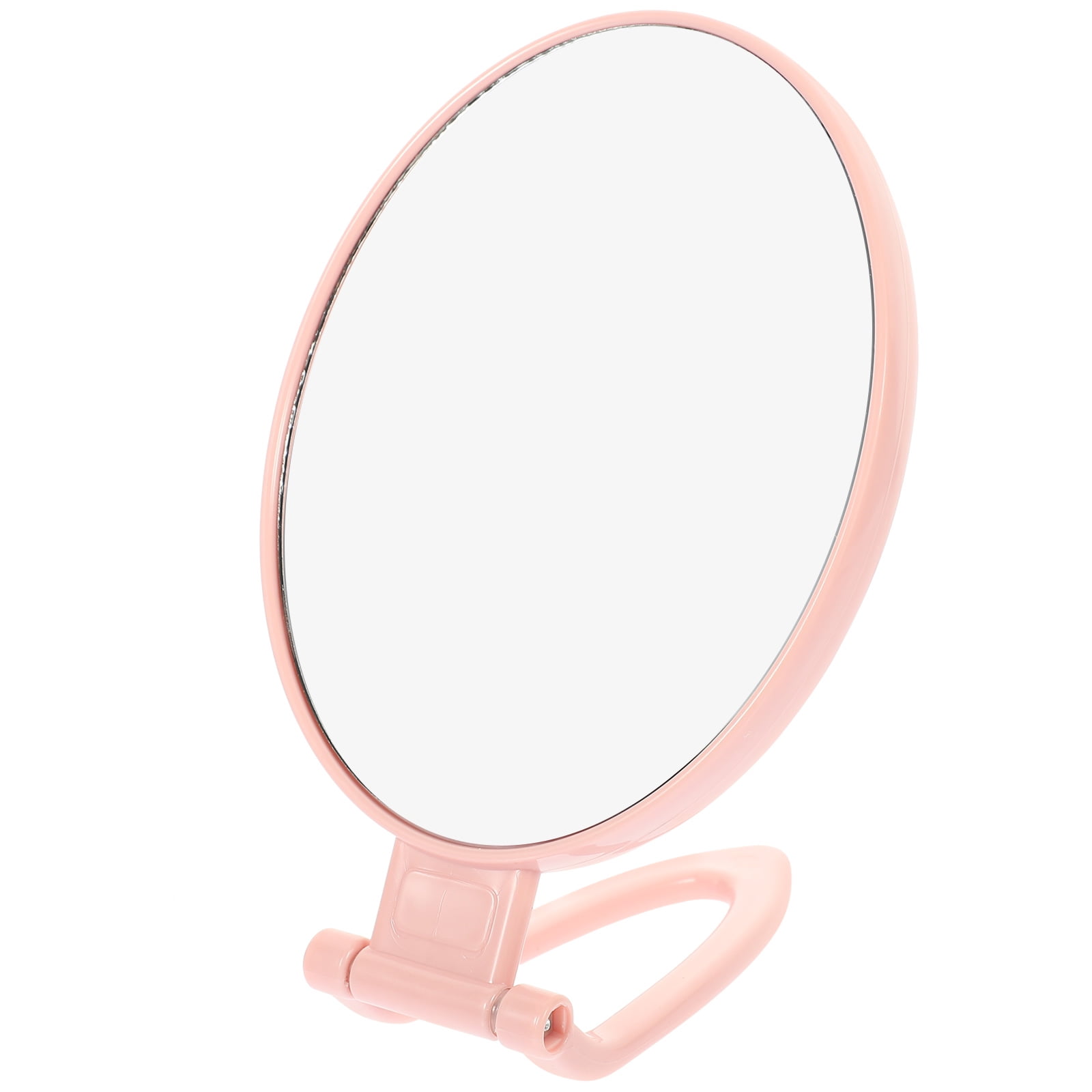 Folding Vanity Mirror Makeup Hand Held Mirrors Simple Double Sided Pink ...