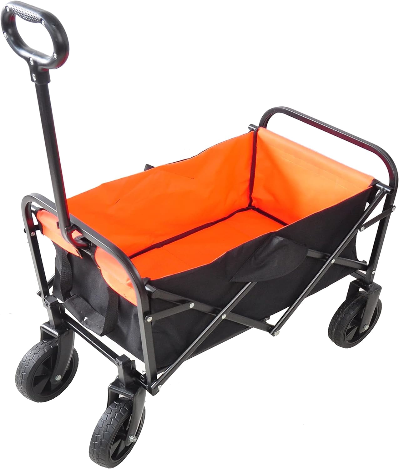 Folding Wagon - Beach Cart with Wheels, Outdoor Utility Collapsible ...