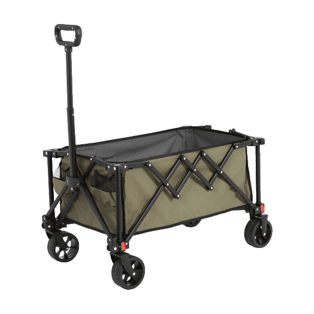 Folding Wagon Carts,Folding Wagon Cart with All Terrain Wheels,Heavy ...