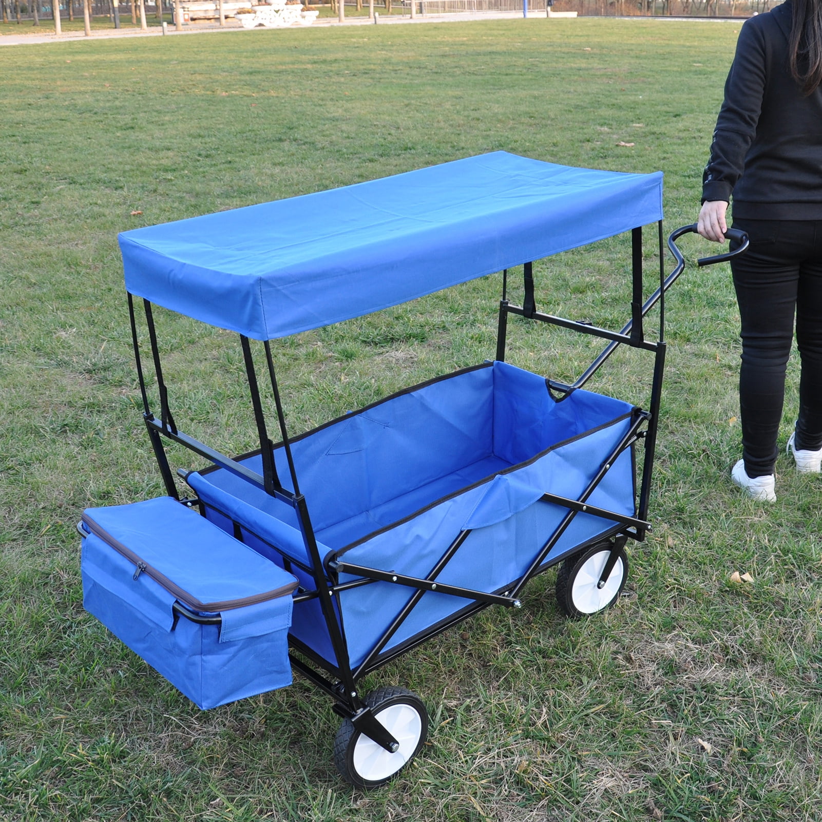 Folding Wagon Large Capacity Wear Resistant Metal UV-Resistant Folding ...