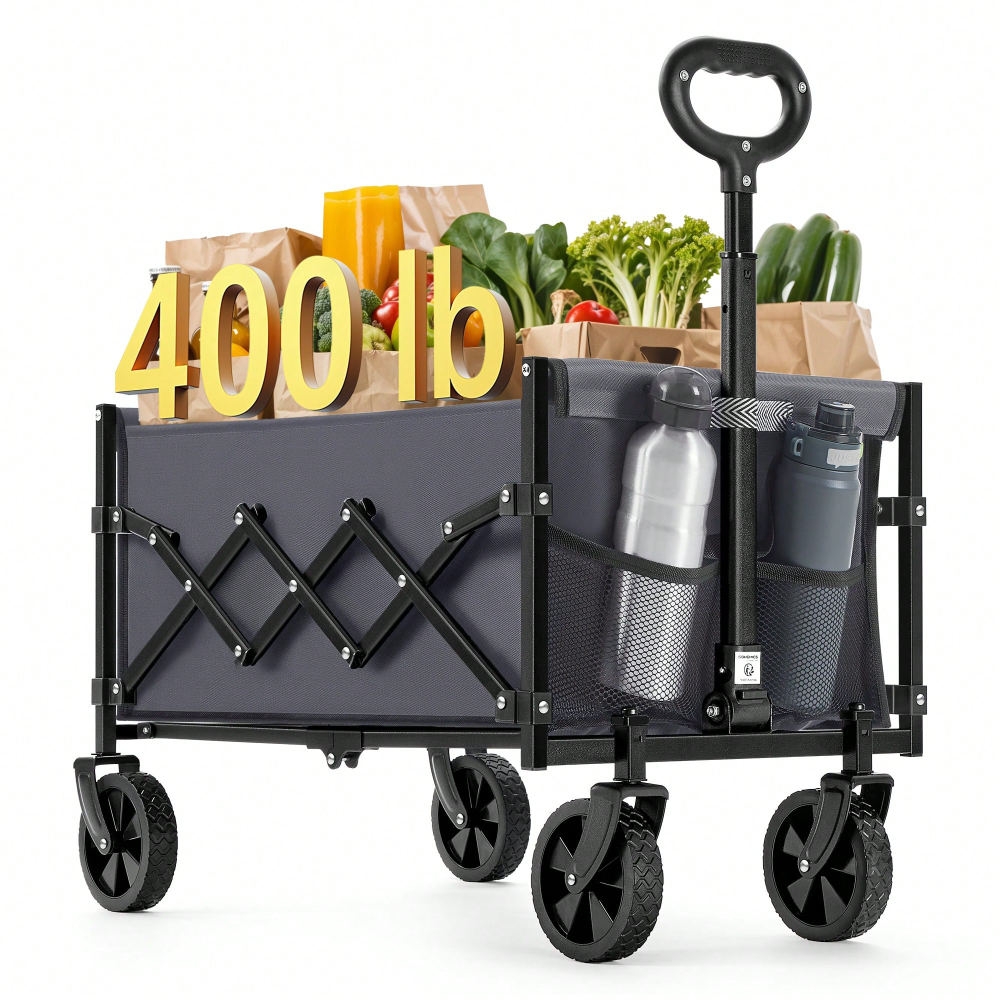 Folding Wagon, Portable Wagon Collapsible With Wheeels, Utility Pull ...