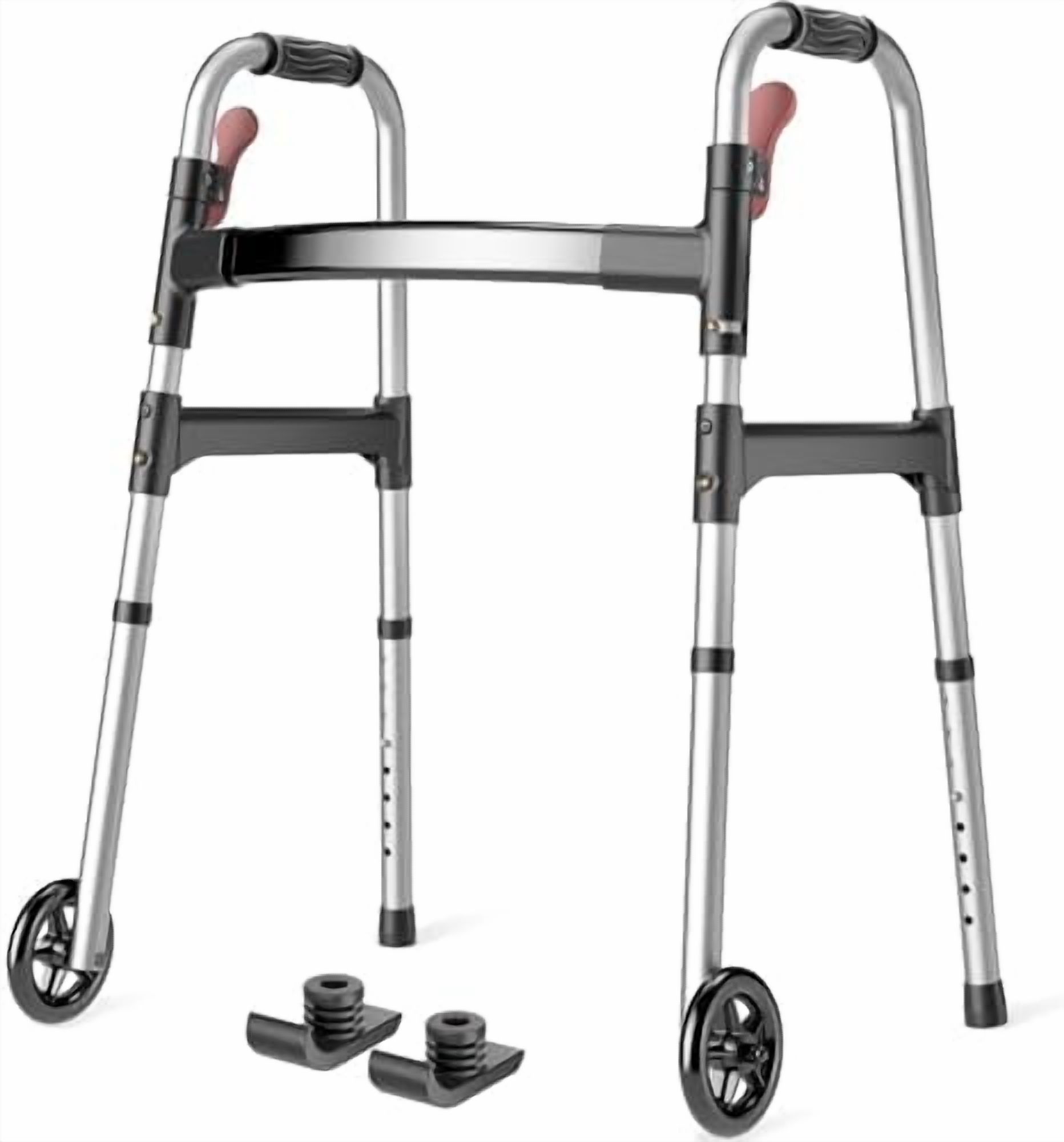 Folding Walkers for Seniors with Wheels, Lightweight Rolling Walker ...
