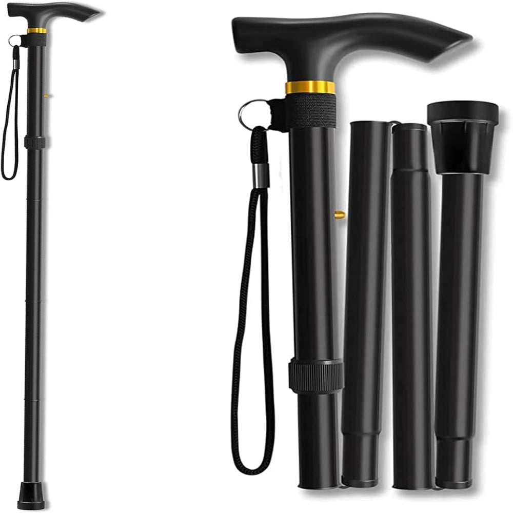 Folding Walking Cane for Men & Women | Portable & Lightweight | 5-Level ...