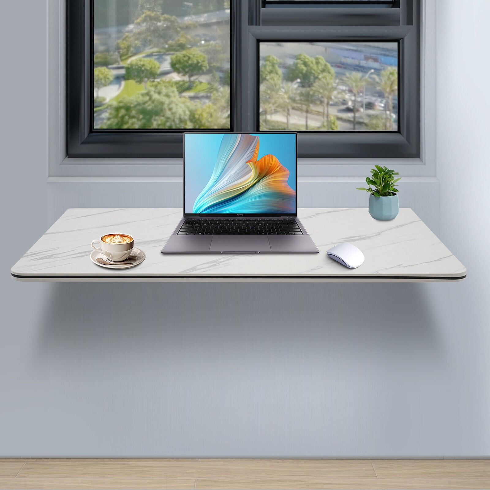 Folding Wall Desk Wall-Mounted Foldable Table Wall Mounted Laptop Table ...