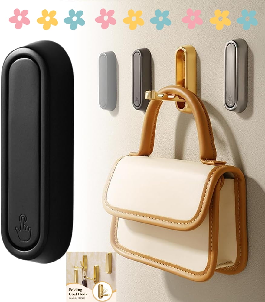 Folding Wall Hook, 2025 New Flip Down Hook Folding Heavy-Duty Coat Hooks Wall, Minimalist Style ...