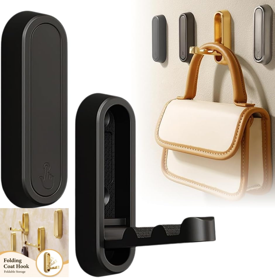 Folding Wall Hook, 2025 New Flip Down Hook Folding Heavy-Duty Coat ...