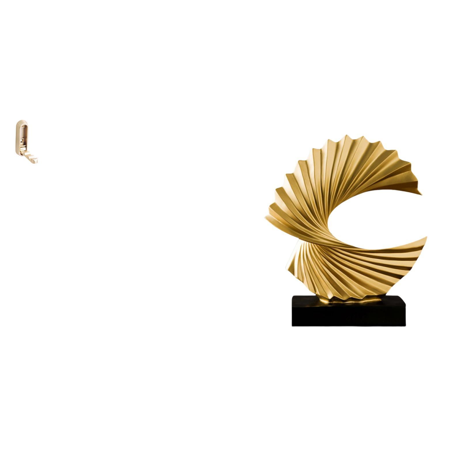 Folding Wall Hook Ocean Wave Statue Abstract Sculpture Zinc Alloy ...