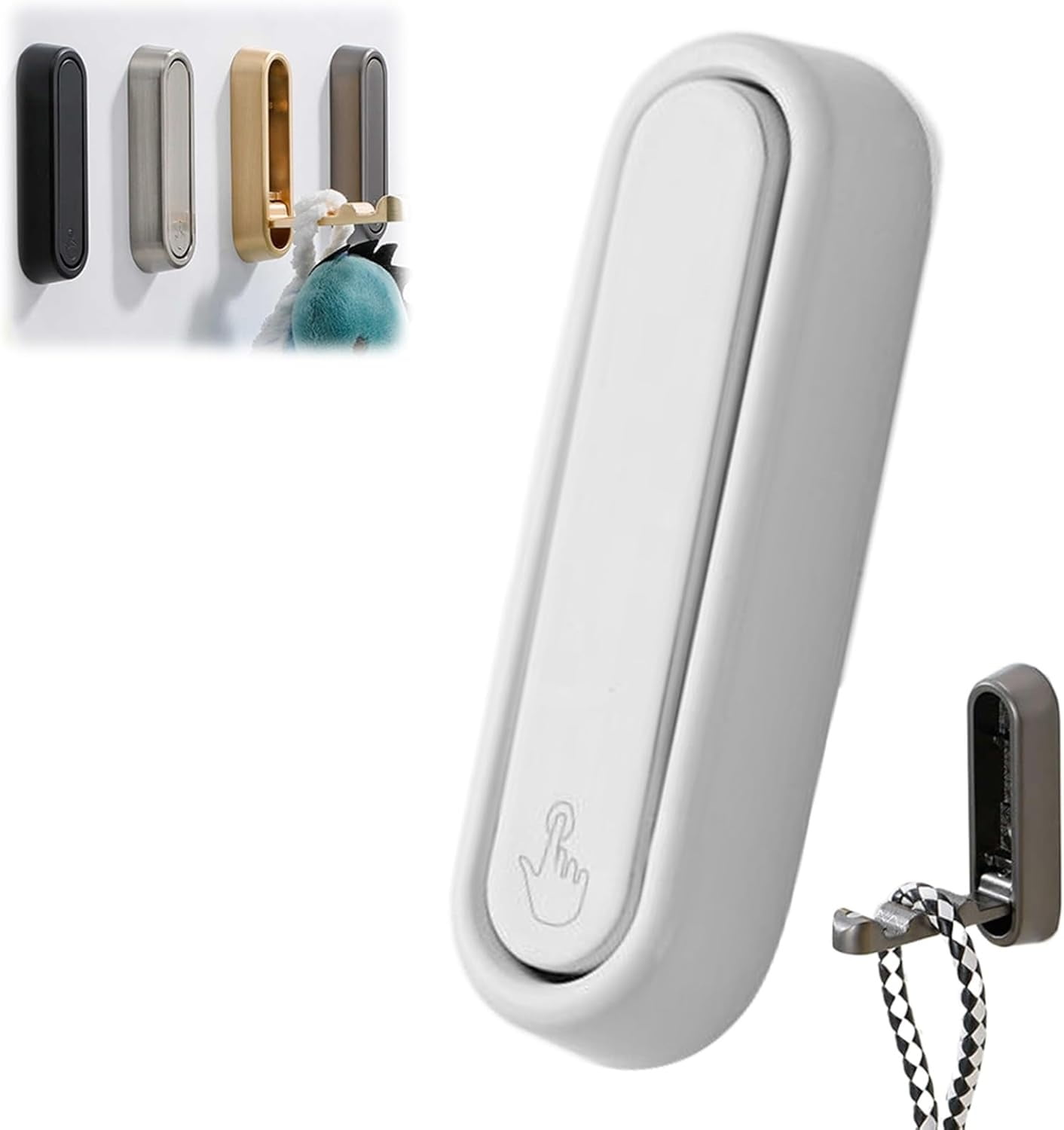 Folding Wall Hooks, Upgrade Foldable Coat Hooks Heavy Duty Foldable ...