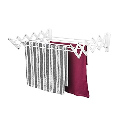 Folding Wall-Mount 24-Inch Accordion Drying Rack, Opens to 18 inches ...