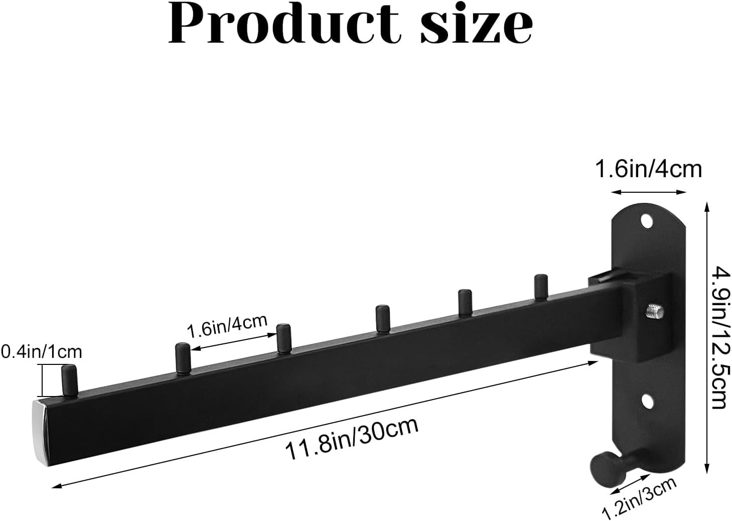 Folding Wall Mounted Clothes Hanger Rack With Stainless Steel Heavy ...
