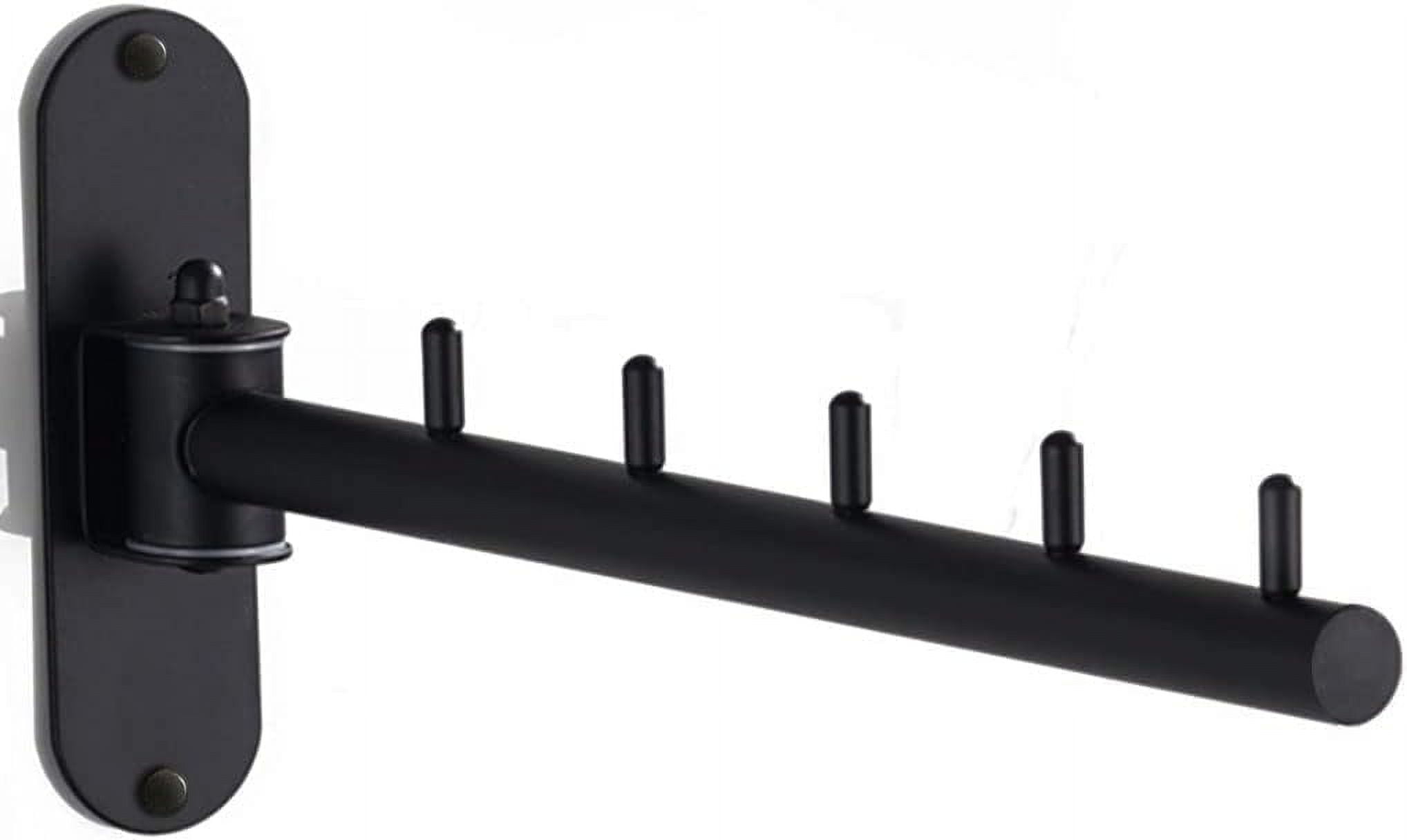 Folding Wall Mounted Clothes Hanger Rack with Swing Arm, Foldable 180 ...