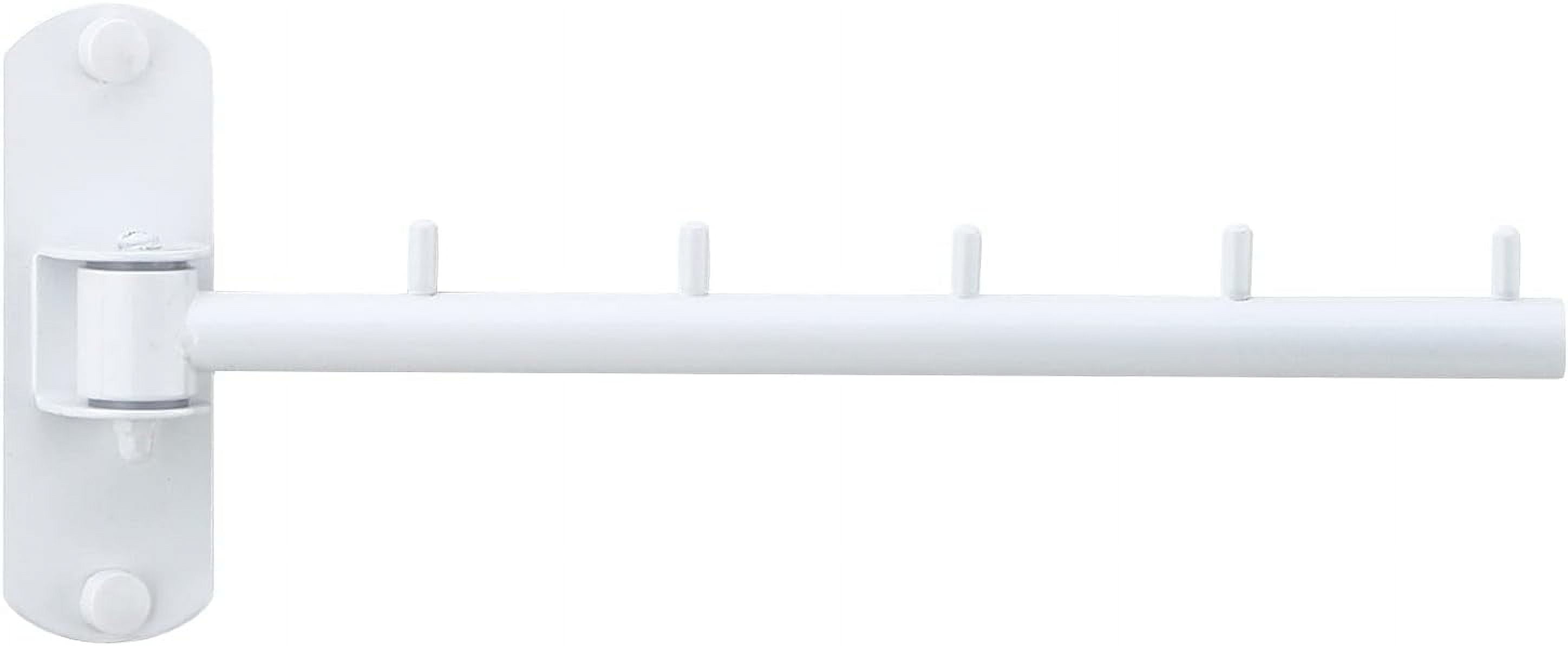 Folding Wall Mounted Clothes Hanger Rack with Swing Arm Stainless Steel ...