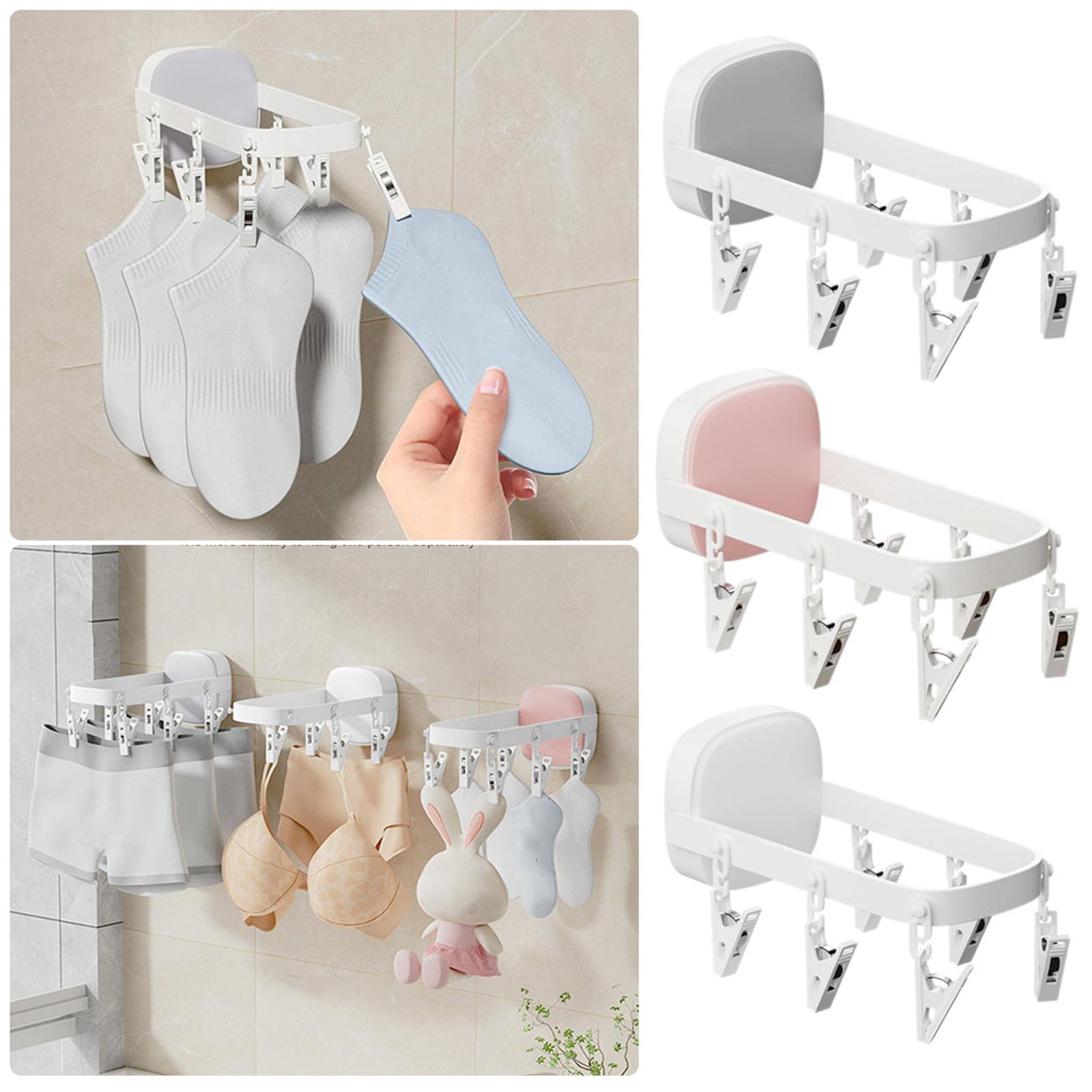 Folding Wall-Mounted Drying Rack White Clearance! Wall Mounted Drying ...