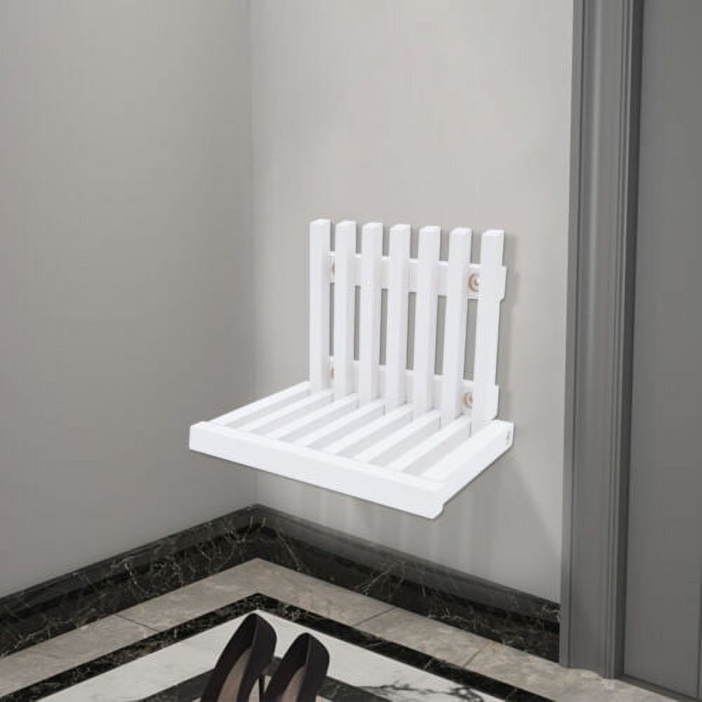 Folding Wall-Mounted Stool Chair 220lbs/100kg Load-bearing 16x13.4inch ...