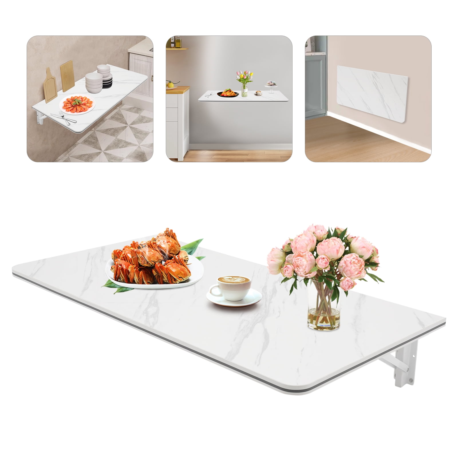 Folding Wall-mounted Wall Desk Folding Dining Table, Wall Mounted Save ...