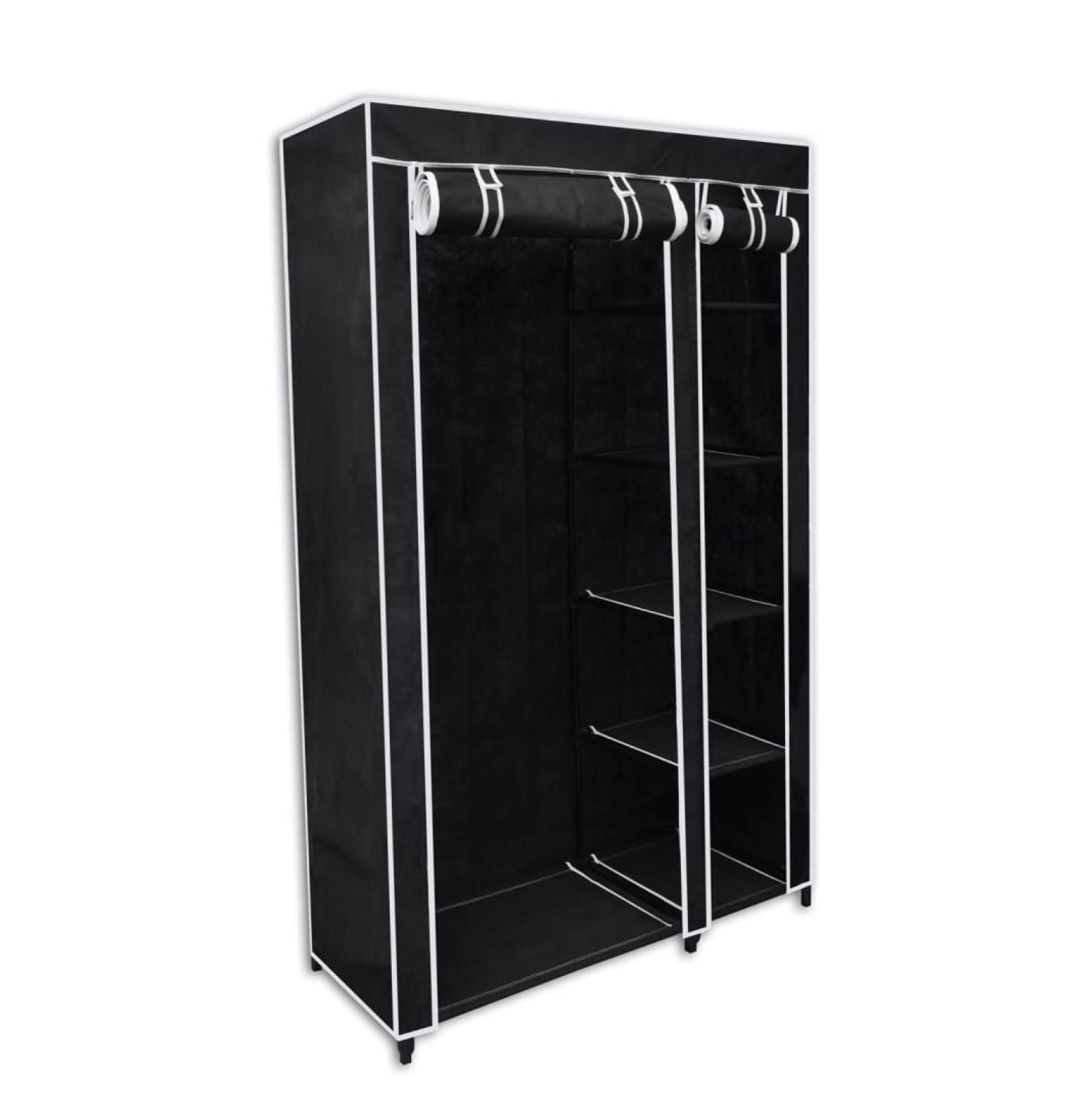 Folding Wardrobe Black 43" x 18" x 69" - Walmart.com