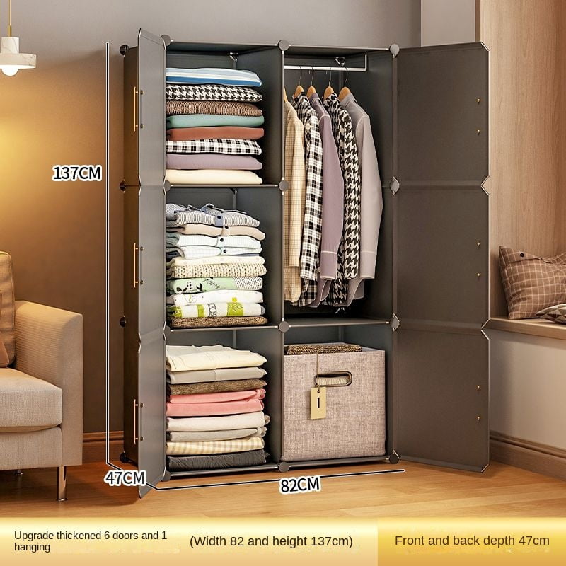 Folding Wardrobe Clothes Cabinets Simple Dressers Cube Storage Locke ...