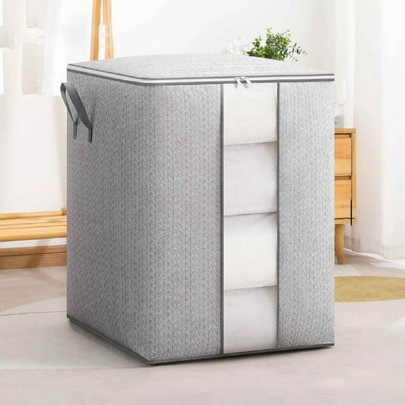 Folding Wardrobe Storage Box | Drawer Style Organizer with Lid & Window ...