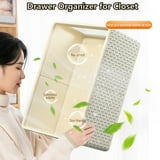 Folding Wardrobe Storage Box Fabric Drawer Organizer with Clear Window ...