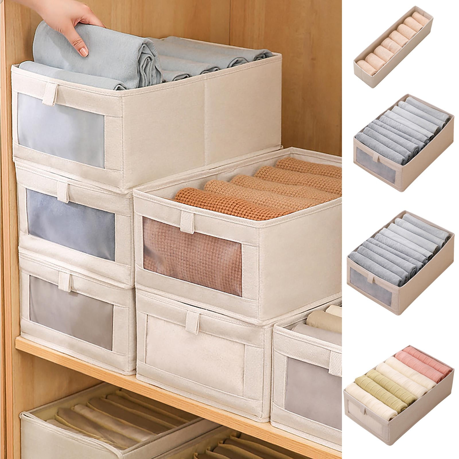 Folding Wardrobe Storage Box, Sweater Pants Organizer, Drawer Style ...