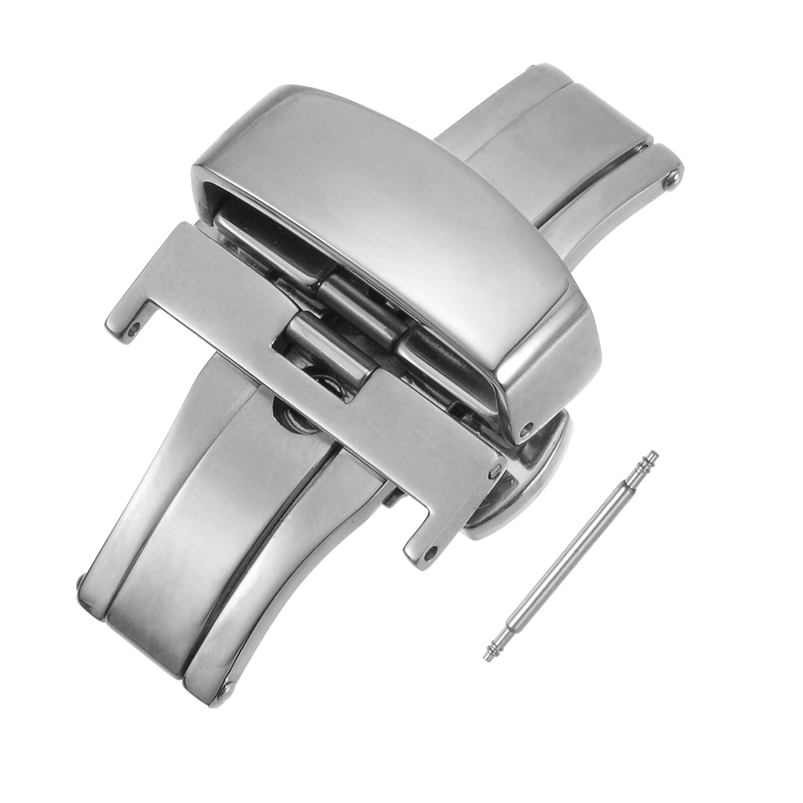 Folding Watch Clasp Push Button Quick Release for 22mm Leather ...