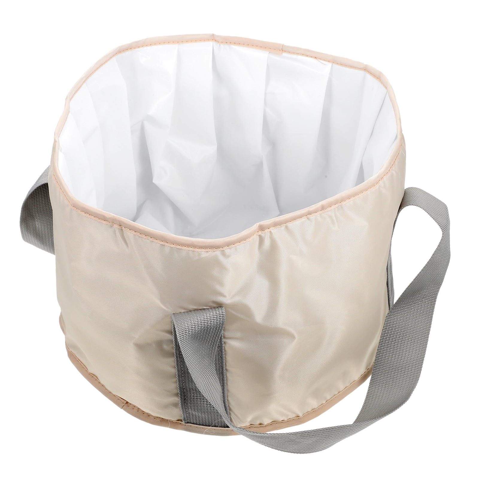 Folding Water Basin Collapsible Foot Bath Buckets Travel Beige ...