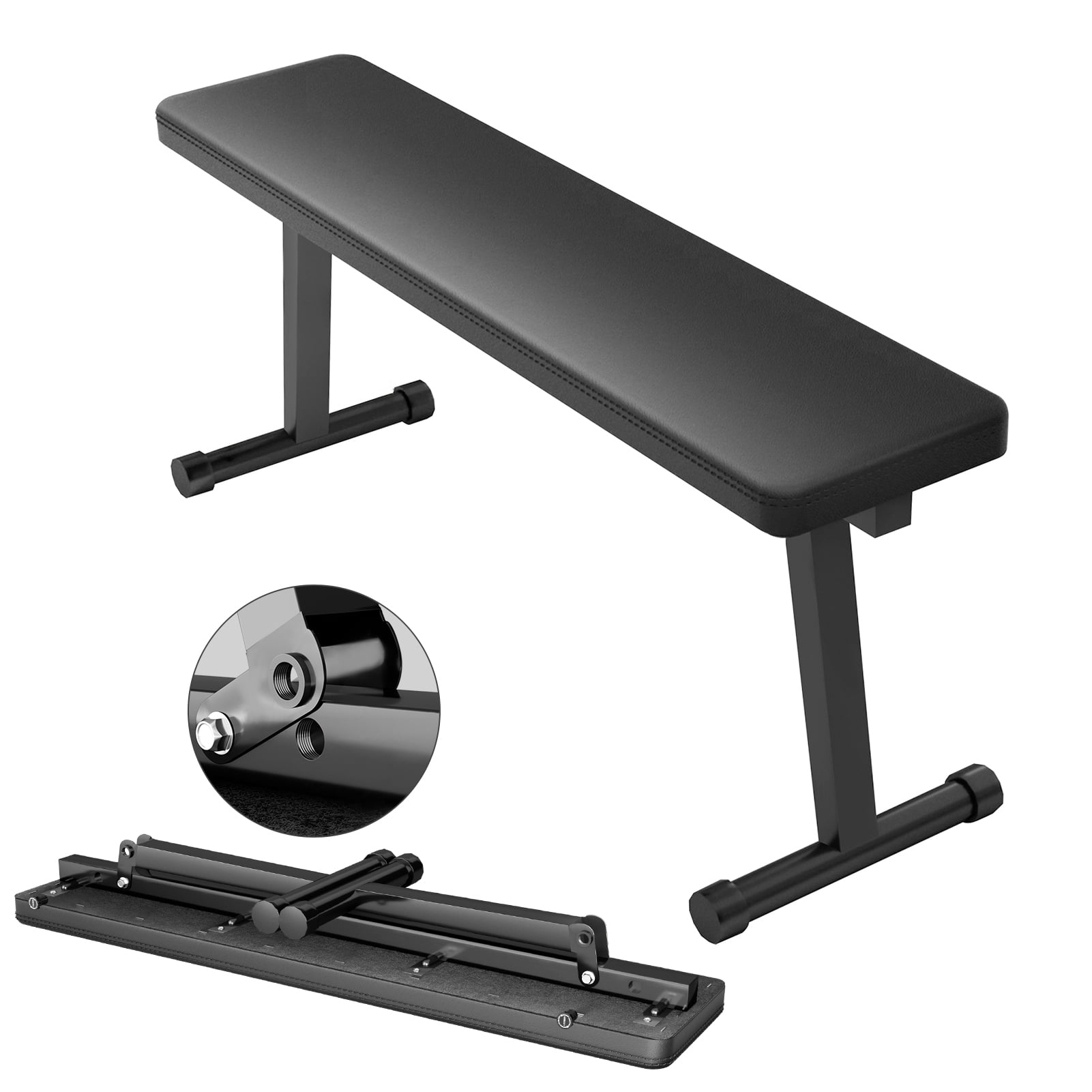 Folding Weight Bench - Compact Strength Training Bench for Home Gym ...