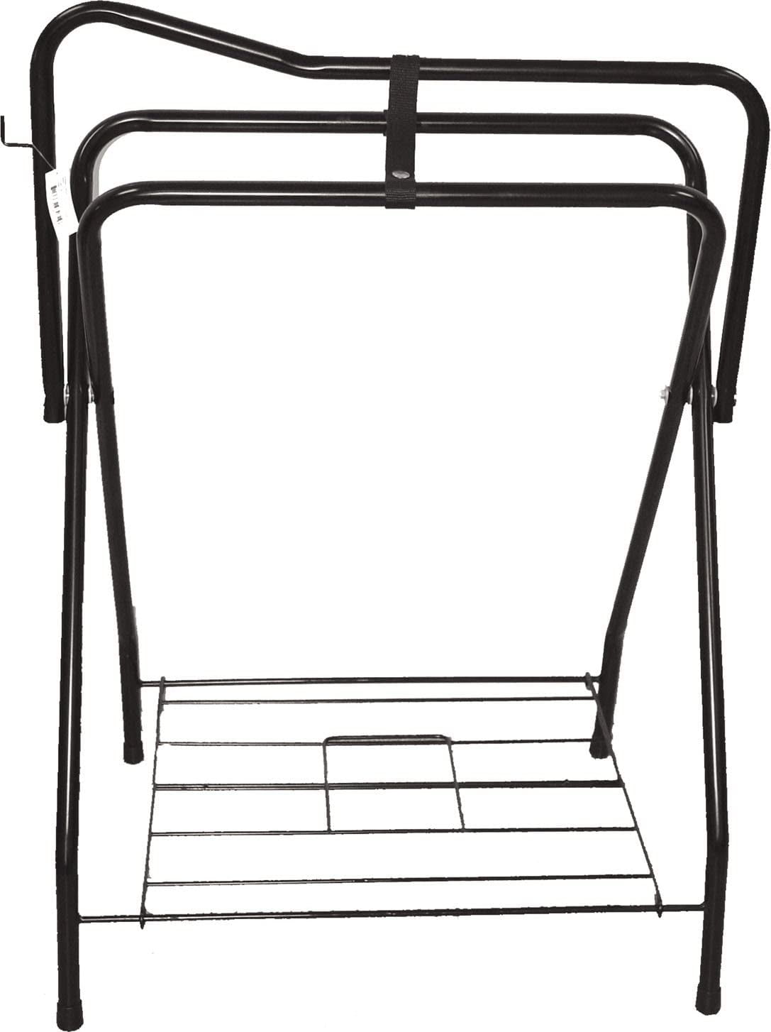 Jeffers Folding Western Saddle Rack – Black Metal Saddle Stand with ...